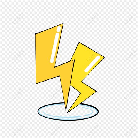 노란색 번개 일러스트 클립 아트 노랑 천둥 전력 Png 일러스트 무료 다운로드 Lovepik