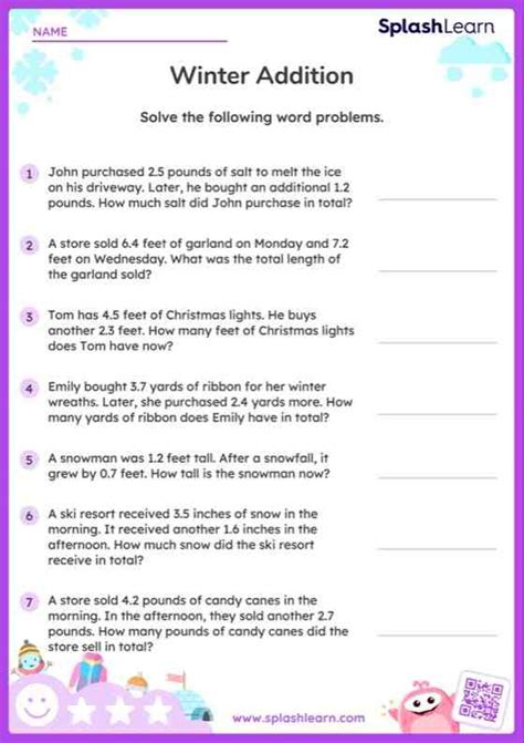 Add Decimal Numbers With 1 Decimal Place Halloween Word Problems — Printable Math Worksheet