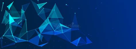 Colored Polygonal Space Connection Dots And Lines Structure Triangular Futuristic Business