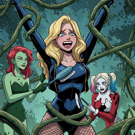 Black Canary Poison Ivy Harley Quinn Tickle Fight By Catfightx On