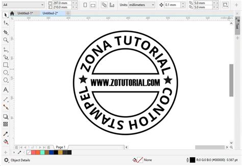 Membuat Cap Stempel Dengan CorelDraw Lengkap Gambar 6 Zotutorial