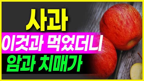 사과를 매일 먹었더니 놀라운 기적이 일어났습니다 의사도 놀란 사과의 효능 사과와 같이 먹으면 좋은 음식 사과와 같이 먹으면 안되는 음식 혈관 치매 당뇨 다이어트