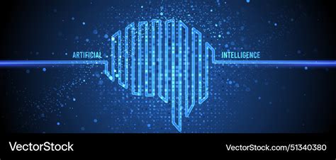 Abstract Artificial Intelligence Cloud Computing Vector Image