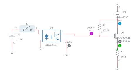 Optocoupler Circuit Multisim Live