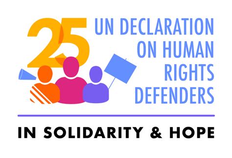 Solidarity And Hope Launch Of Logo To Mark 25 Years Of The Un