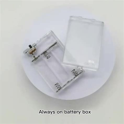 Aa Battery Holder Box Case With Switch V Transparent Battery Box Cases With On Off For Led