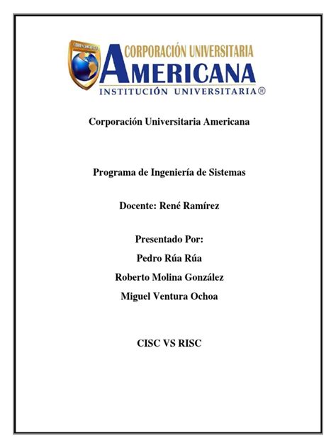 Cisc Vs Risc Pdf Pdf Unidad Central De Procesamiento Microprocesador