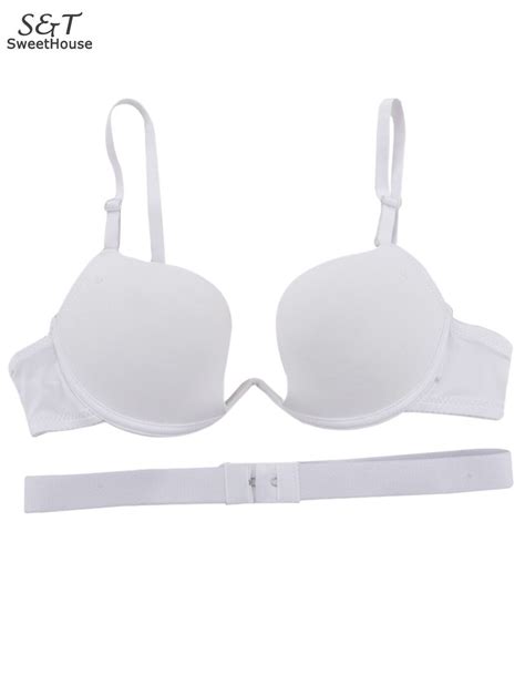 Push Up Deep Plunge Bra Sexy Shelf Bras For Women Multiway Strapless Brassiere Ebay