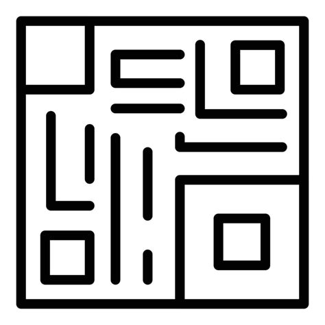 Qr Code Icon Outline Vector Phone Scan Vector Art At Vecteezy