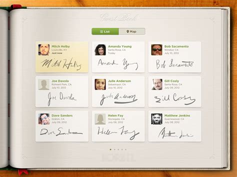 Guestbook Guest Book App Design Amanda Babe