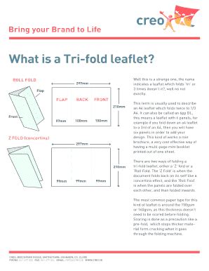 Fillable Online What Is A Tri Fold Leaflet Fax Email Print PdfFiller