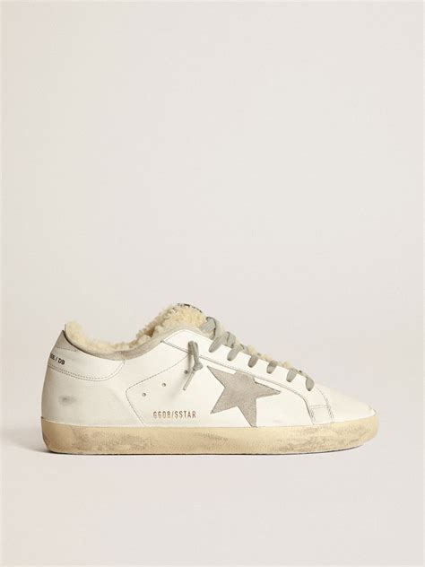 Super Star Sneakers With Double Structure In Shearling Golden Goose