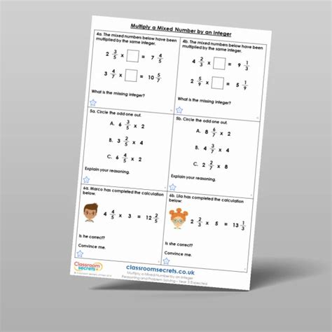 Multiply A Mixed Number By An Integer Reasoning And Problem Solving Resource Classroom Secrets