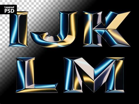 3d Rendering Of Glossy Chrome Letters With Shining Lights Effect