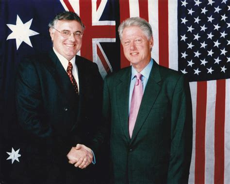 Patrick Mcclure With President Bill Clinton At Mission Australia