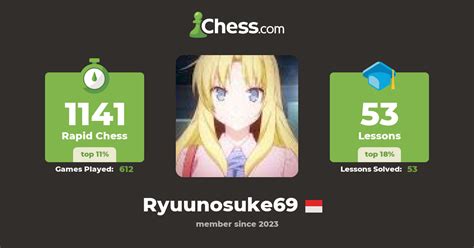 Ryuunosuke Ryuu Ryuunosuke69 Chess Profile