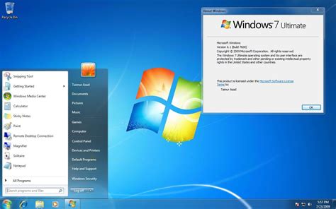 Microsoft Windows 7 Interface