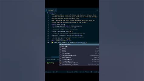 Python Traveling Salesman Problem In 58 Seconds ⚡️ Shorts Youtube