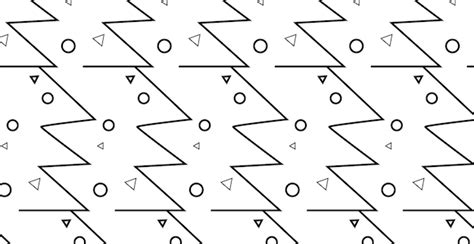 Premium Vector Seamless Pattern Various Geometric Shapes On A White Background Vector