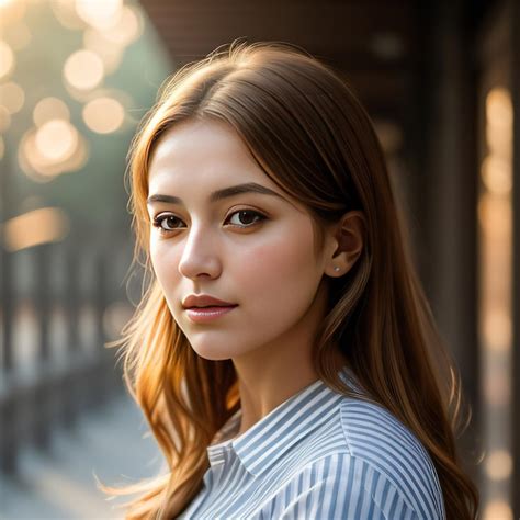 Premium Ai Image Headshot Photo Of Beautiful Girl