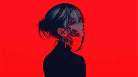 Anime Girl Face Tattoo 4k 1322a Wallpaper Pc Desktop