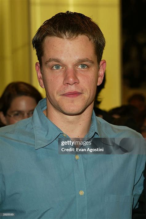 Actor Matt Damon At A Special Pre Screening Party For The Bourne