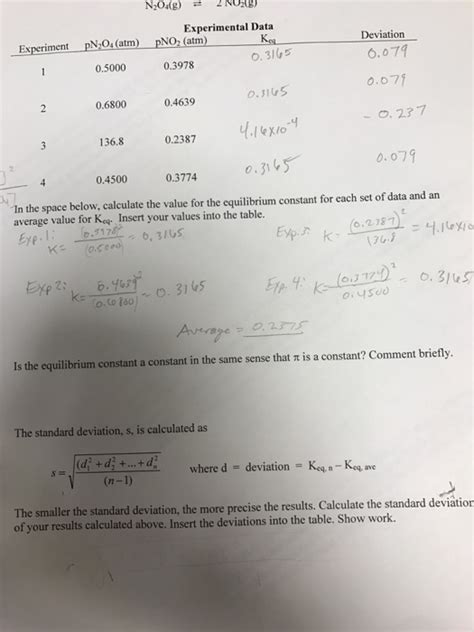 solved experimental data in the space below calculate the