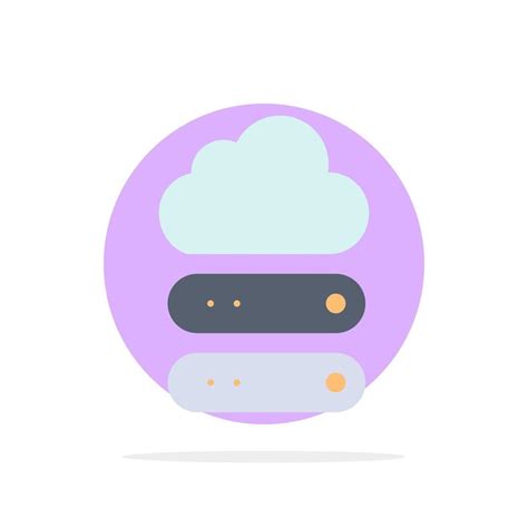 Big Cloud Data Storage Abstract Circle Background Flat Color Icon