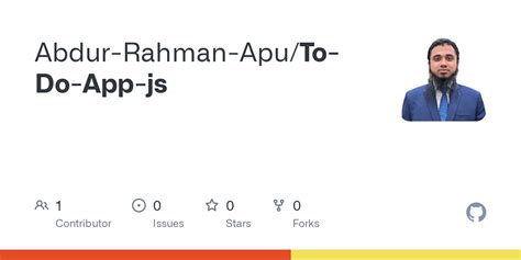 github abdur rahman apu to do app js