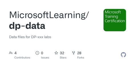 Github Microsoftlearningdp Data Data Files For Dp Xxx Labs