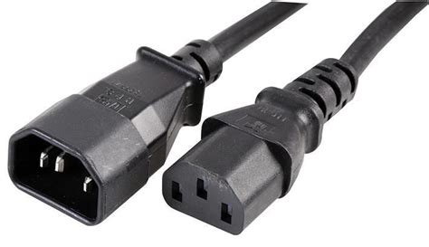 Pro Power 10a Iec C14 Plug To Iec C13 Socket Extension Lead Black