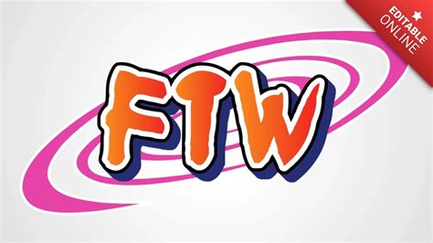 ftw text effect generator