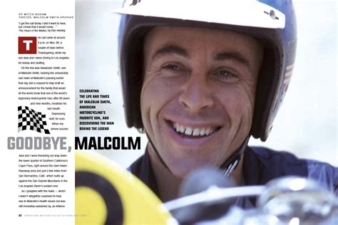 Goodbye Malcolm American Motorcyclist Association