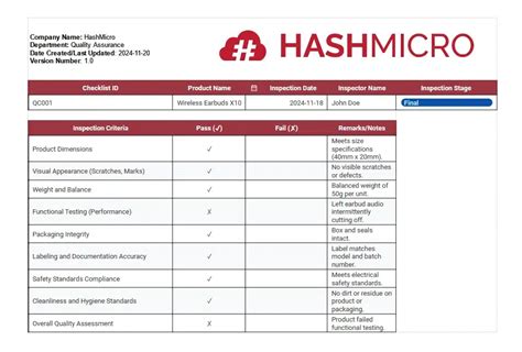 12 Free Quality Control Templates For Excel Sheets