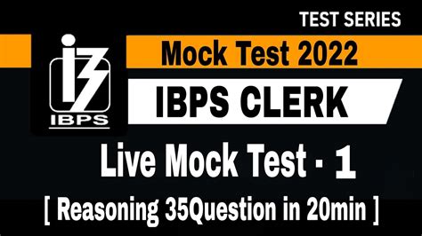 Ibps Clerk Reasoning Section Live Mock Test Mock No 1 Youtube