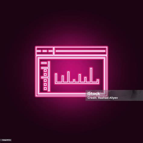관리자 제어판 아이콘입니다 네온 스타일 아이콘에서 웹 개발의 요소입니다 웹사이트 웹 디자인 모바일 앱 정보 그래픽에 대 한