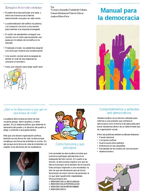 Manual Para La Democracia Ejemplos De La Vida Cotidiana Pdf Democracia Ideologías Políticas