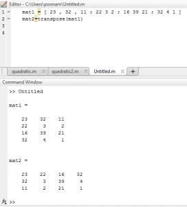 Transpose Matrix Matlab How We Can Do Transpose Matrix In Matlab