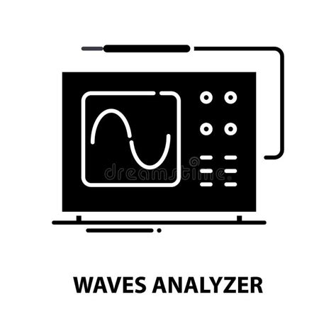 Waves Analyzer Icon Black Vector Sign With Editable Strokes Concept