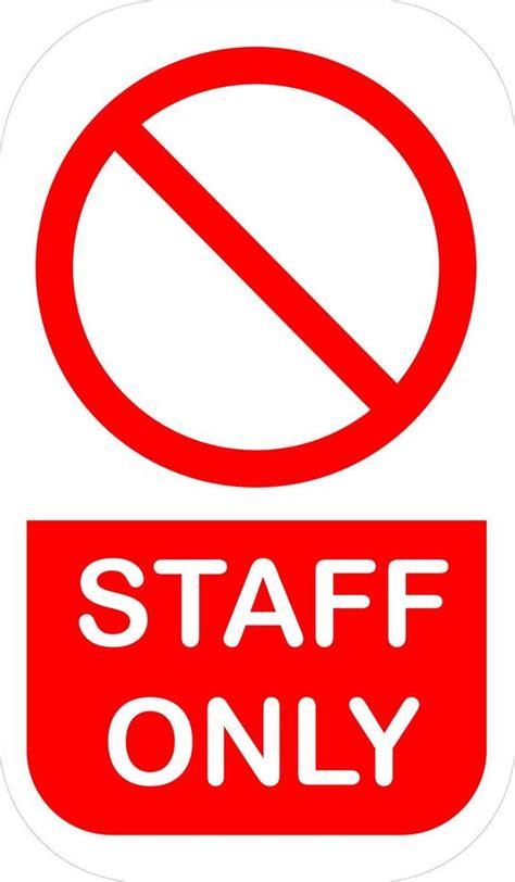 Staff Only Sign 11354320 Vector Art At Vecteezy