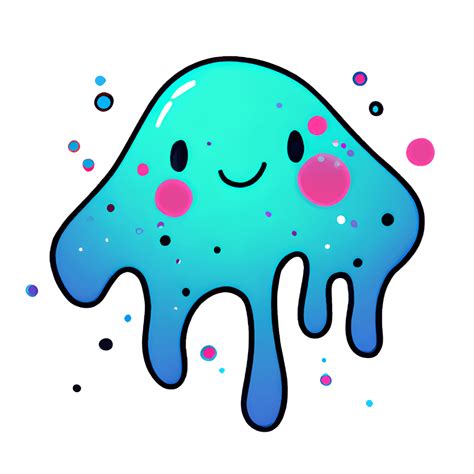 Kawaii Cute Slime Digital Graphic · Creative Fabrica
