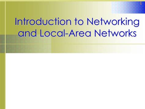 Lec Introduction To Networking Ppt