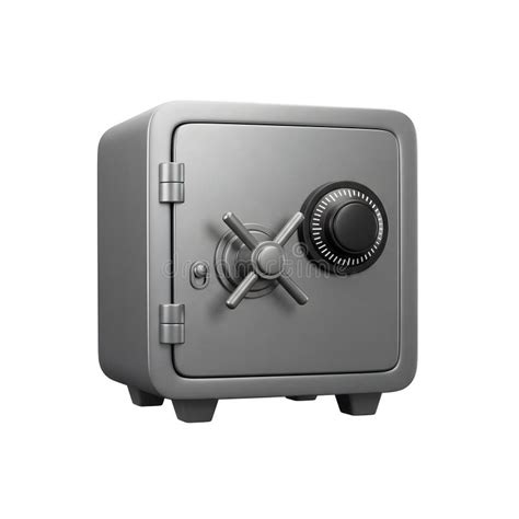 A Sturdy Gray Metal Safe Box With A Combination Lock For Secure Storage