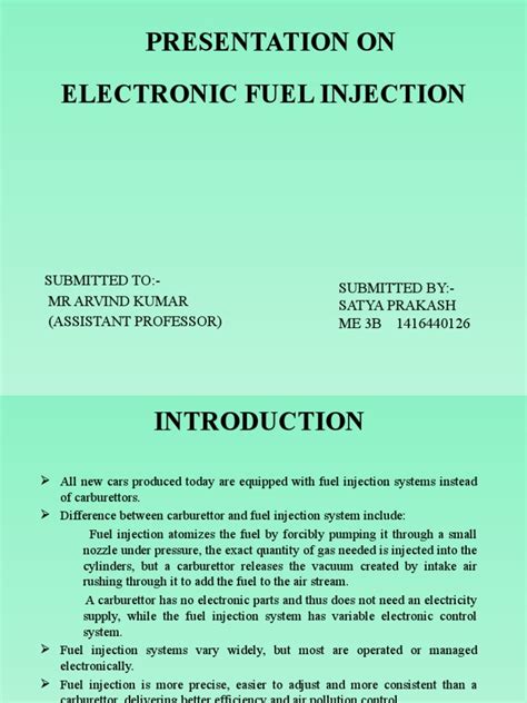 Fuel Injection System Pdf Fuel Injection Throttle