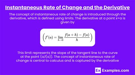 Instantaneous Rate
