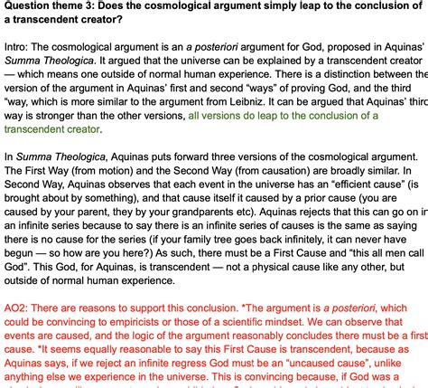 Ocr Rs A Level 40 40 Arguments Based On Observation Full Essay Plans Teaching Resources