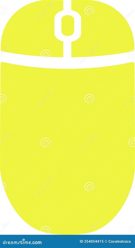 The Drawing Of A Yellow Computer Mouse A Small Hardware Input Device Used By Hand Illustration
