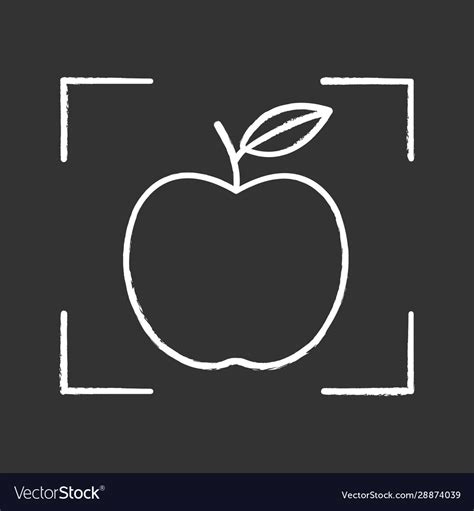 Object Detection App Chalk Icon Royalty Free Vector Image