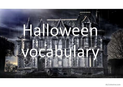 Halloween Vocabulary Candy Corn Ba… English Esl Powerpoints
