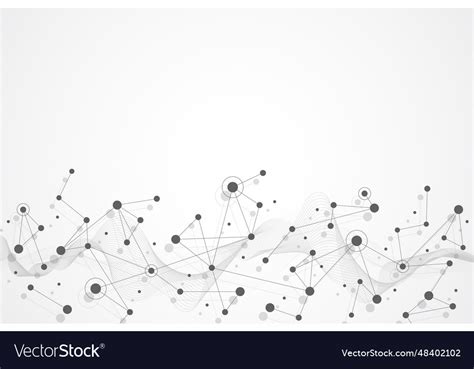 Abstract Technology Dot And Line Connection Vector Image